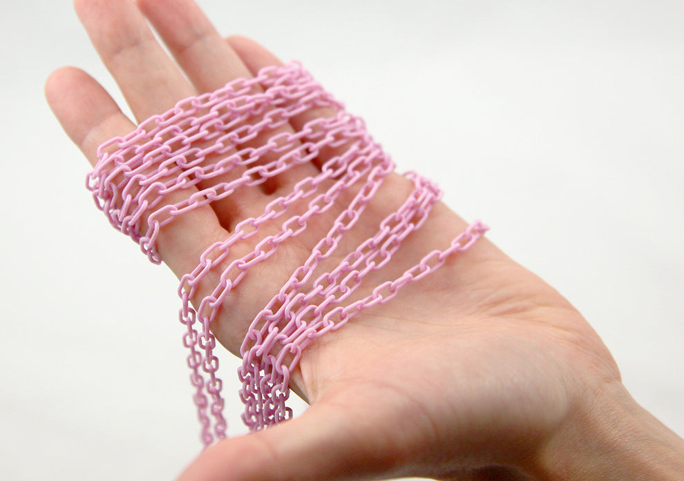 Plastic Chain - 7mm Delicate Plastic Chain - 55 inches or 140 cm - 2 p ...